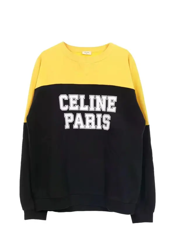 Celine 2000s Logo Print Sweatshirt - Black