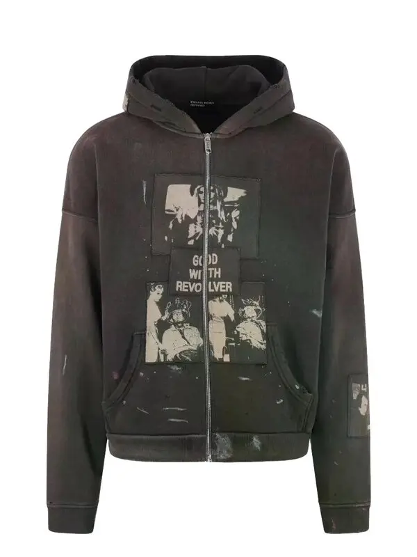Enfants Riches Déprimés Graphic-print Zip-up Hoodie - Black