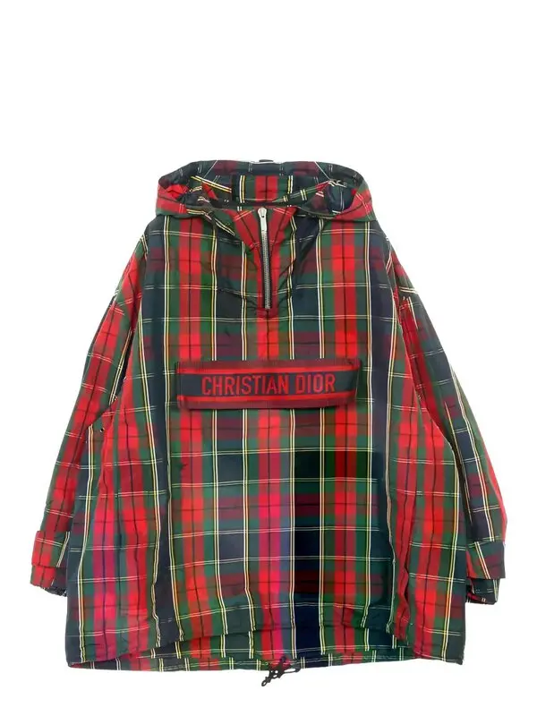 Dior 2010s 'check'n Tartan Hooded Jacket - Red
