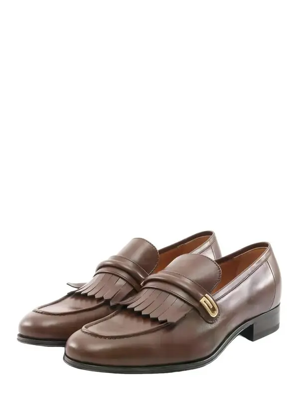 Gucci Fringe-detail Loafers - Brown