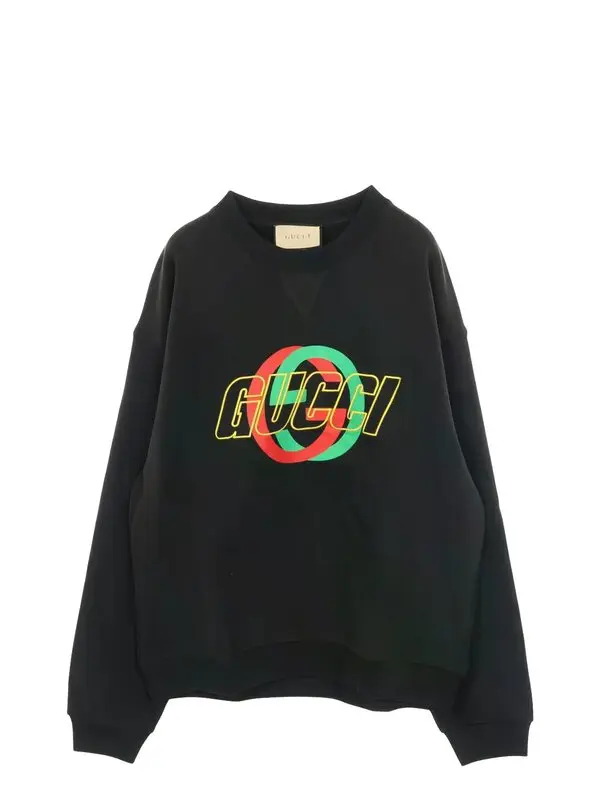 Gucci Interlocking G Crew-neck Sweatshirt - Black