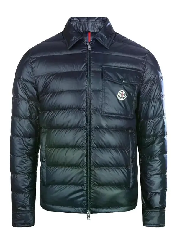 Moncler Mourillon Zipped Quilted Jacket - Blue