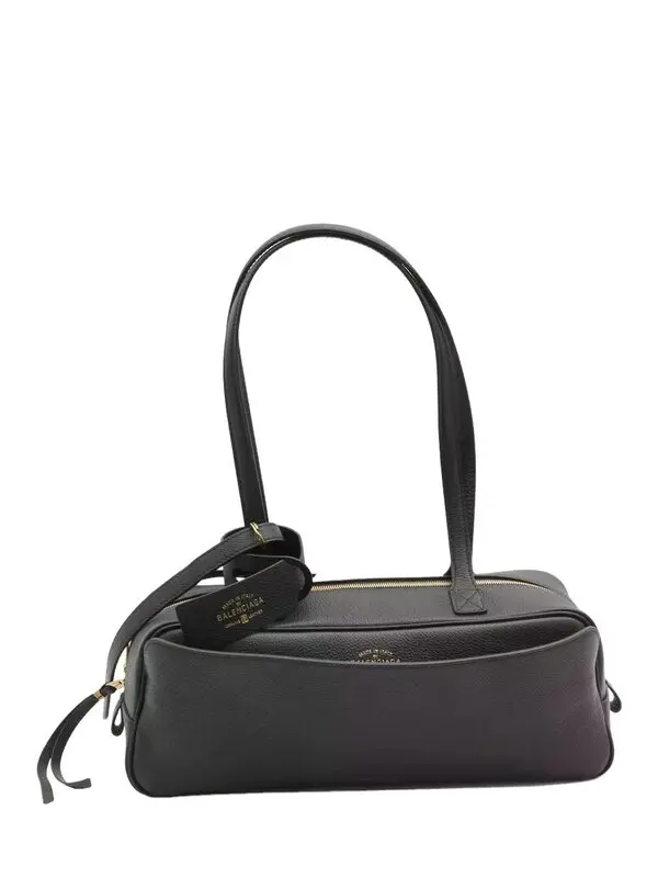 Balenciaga Embossed Top-handle Bowling Bag - Black