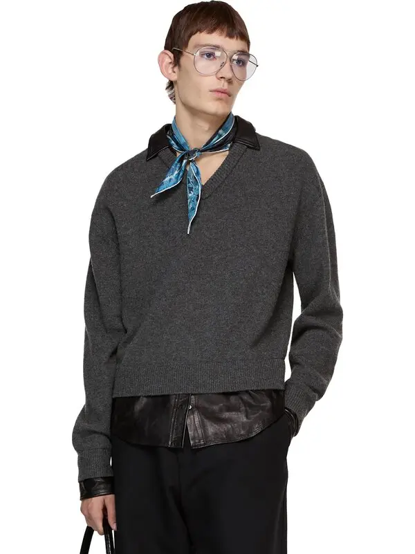 Acne Studios Layered Wool Knit - Grey