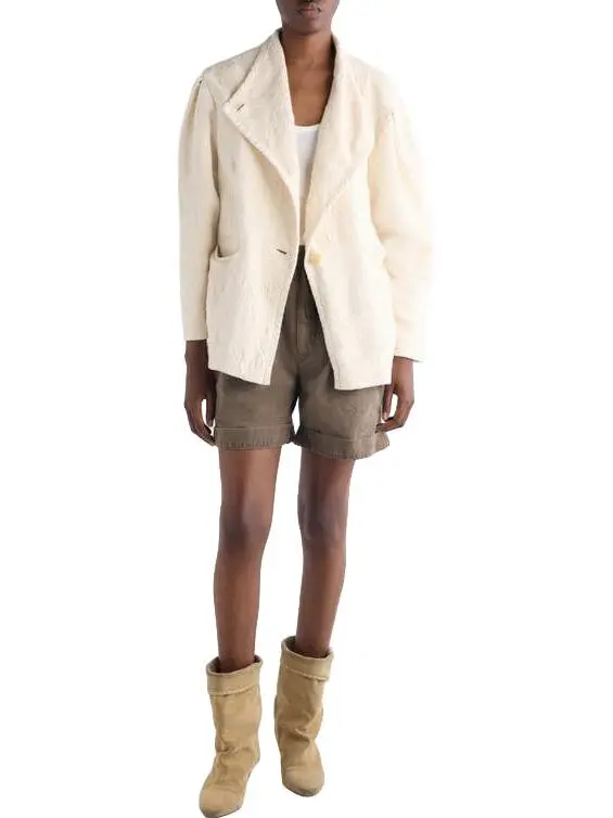 Isabel Marant Uadie Cotton-jacquard Jacket - Ecru