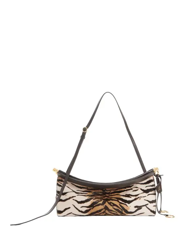 Alaïa Le Click Tiger Print Shoulder Bag - Naturel