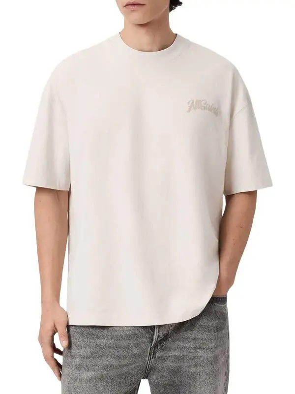 ALLSAINTS Odyssey Cotton Graphic T-shirt - Dusk White