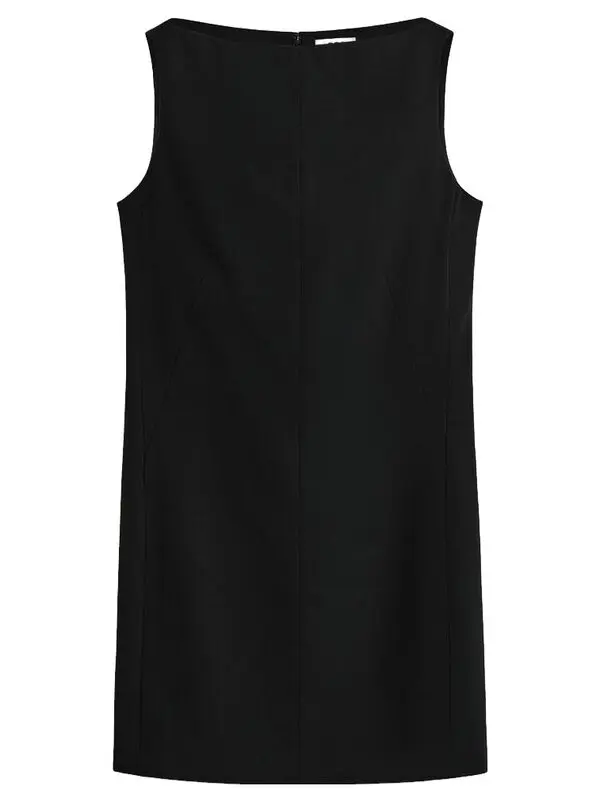 Cos Tailored Merino Wool-blend Mini Dress - Black