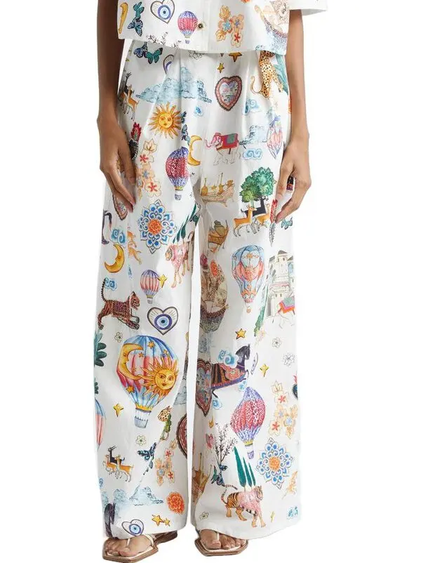 Camilla Pleated Wide Leg Pants - Kapadokya Kitsch