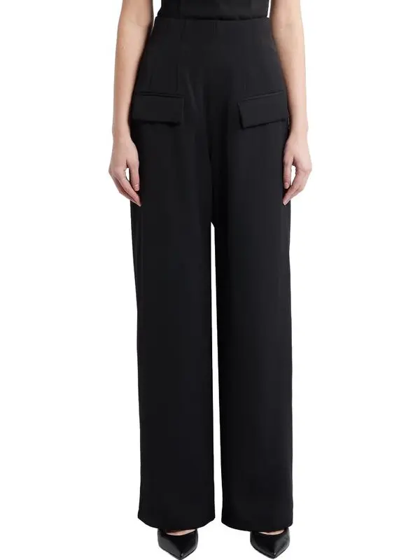 Oddmuse High-waist Wide-leg Pants - Black