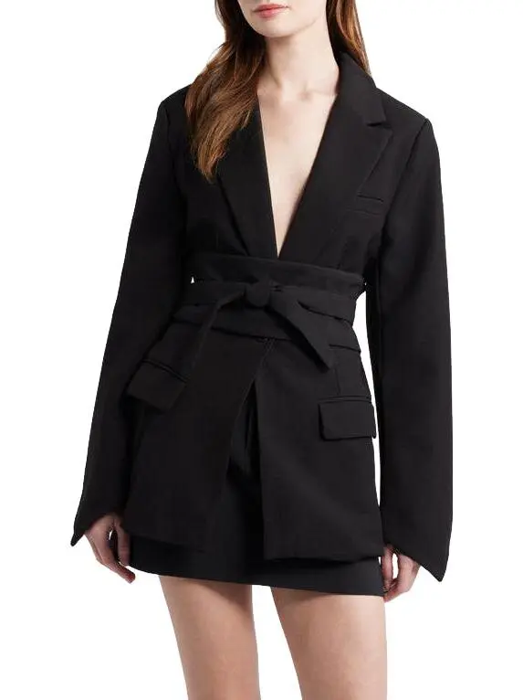 Oddmuse Belted Blazer - Black