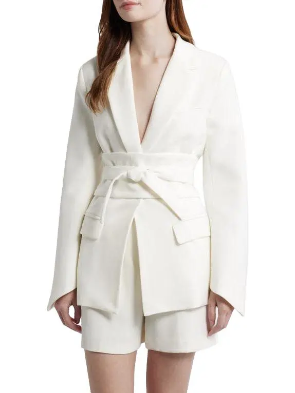 Oddmuse Belted Blazer - White