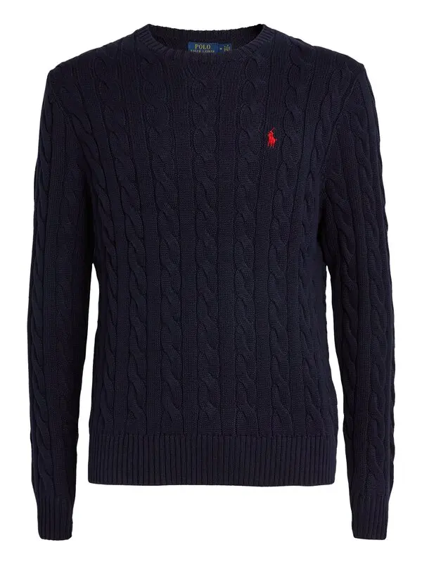 Polo Ralph Lauren Cotton Cable-knit Sweater - Navy