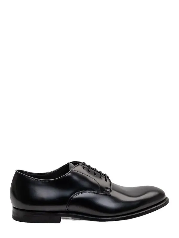 DOUCAL'S Brushed Leather Derby - Black