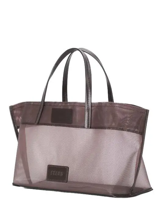 Staud Mini Christos Mesh Tote - Espresso