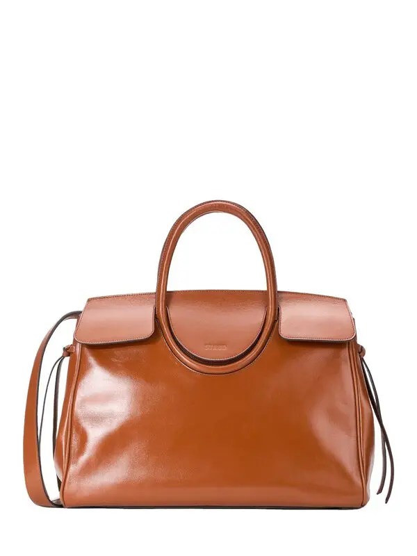 Staud Maude Leather Carryall Bag - Tabacco