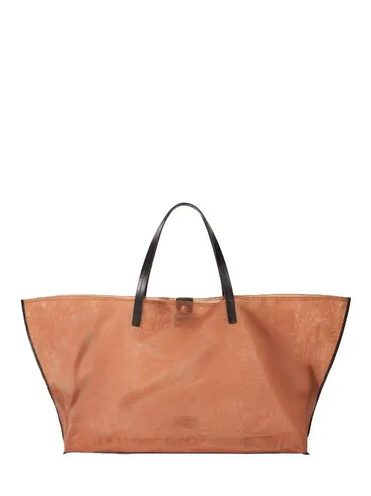 Staud Large Christos Mesh Tote - Camel