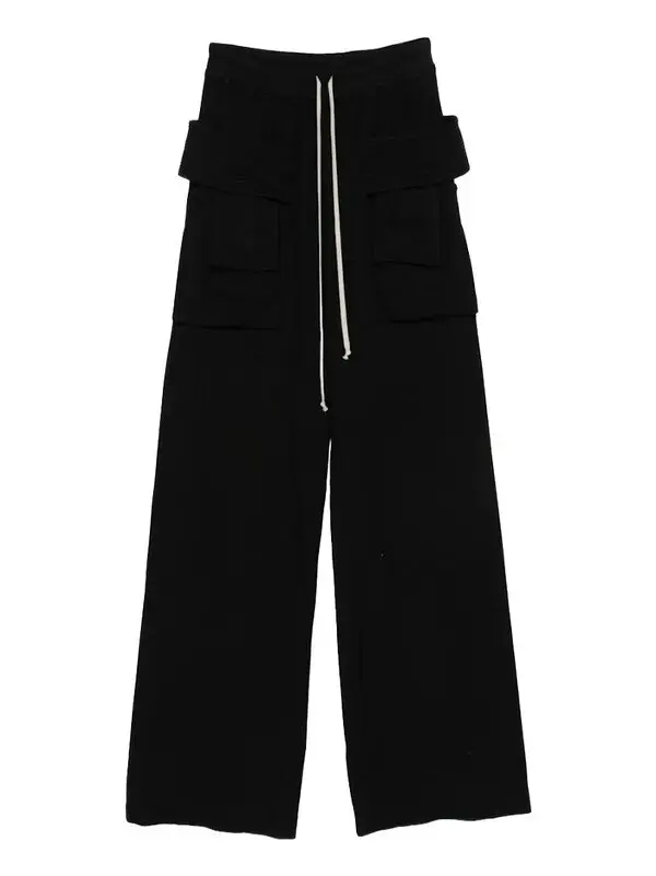 Rick Owens Cretch Wide Cargo Pants - Black