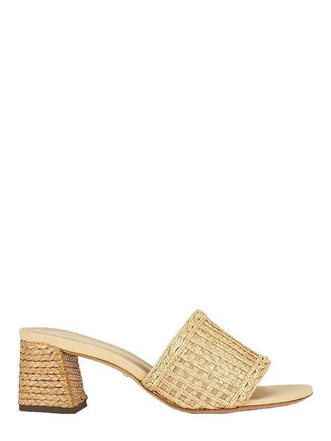 Raye Selene Raffia Block Heel Sandal - Neutral