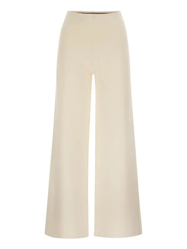 Max Mara Mxpstrillo Viscose Crêpe Knit Trousers - Beige