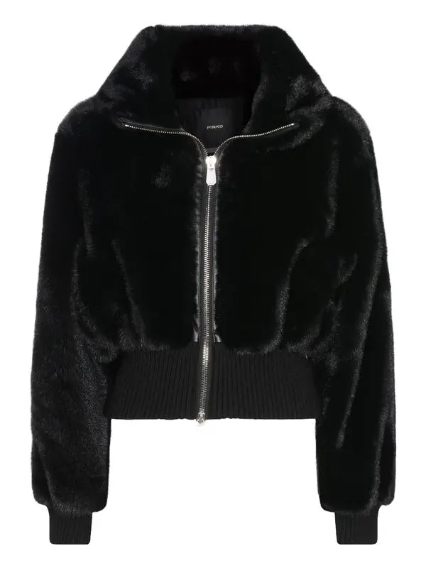 Pinko Fur Jacket - Black
