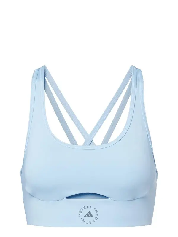Adidas By Stella McCartney Logo Sports Bra - Blue