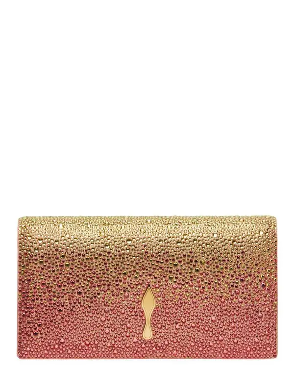 CHRISTIAN LOUBOUTIN Bettina Embellished Leather Clutch - Multicoloured