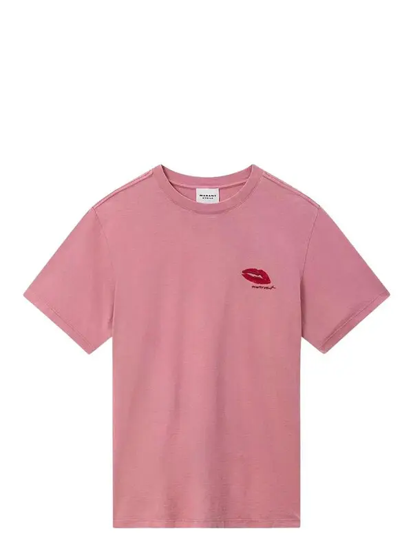 MARANT ETOILE Zewel Lips-graphic T-shirt - Pink