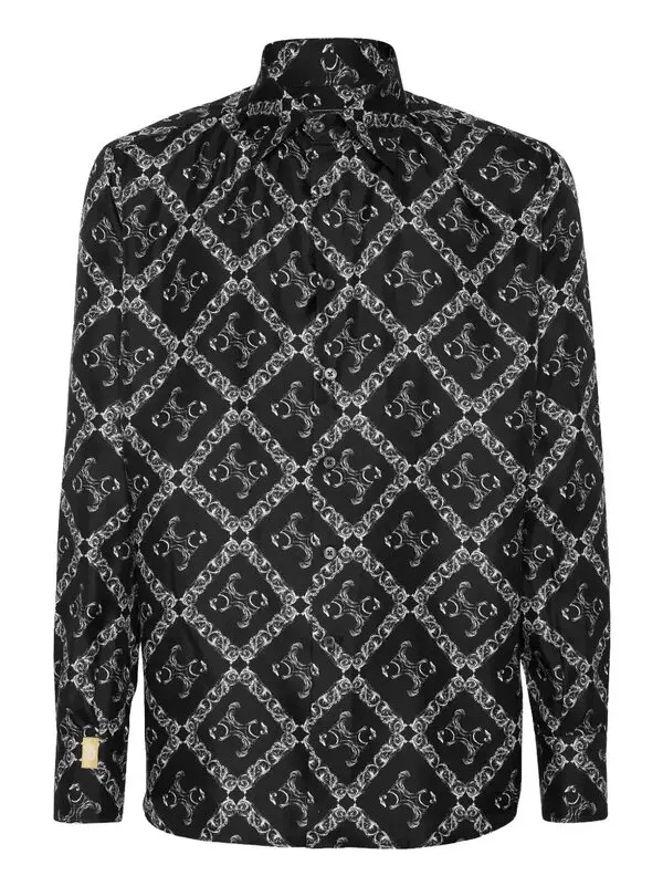 BILLIONAIRE Monogram Print Shirt - Black