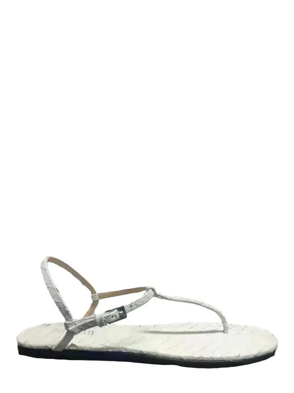 Paris Texas Buckle T-strap Sandals - Neutrals