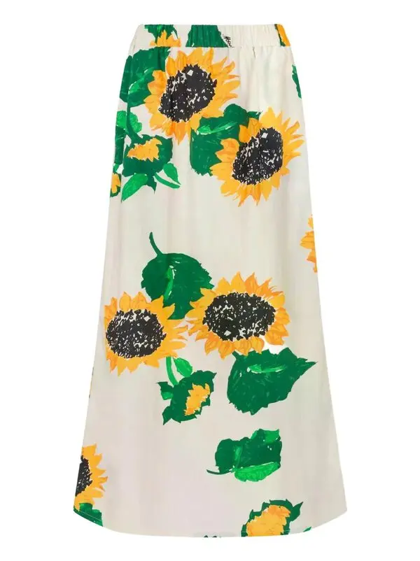 Moschino Floral-print Maxi Skirt - White