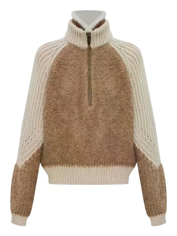 Sease Zipped Sweater - Brown