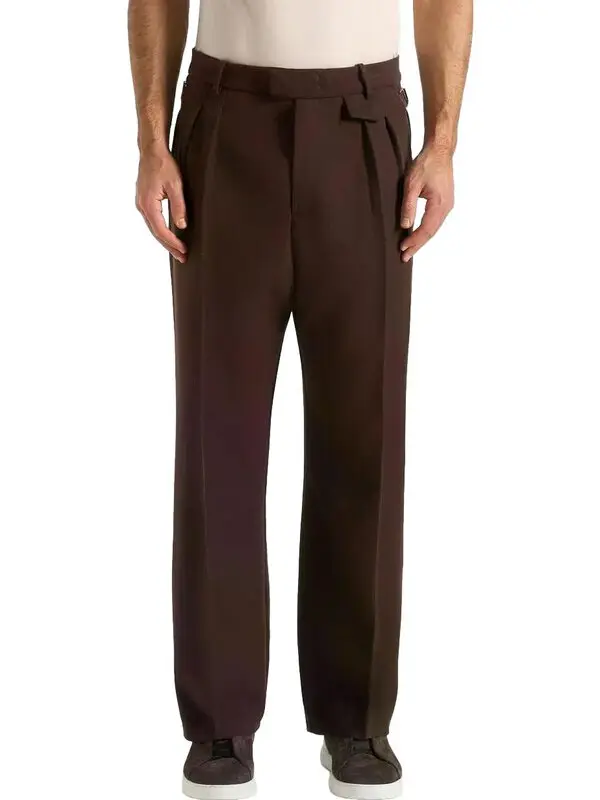 Manière De Voir Pierre Pleated Tailored Trousers - Brown