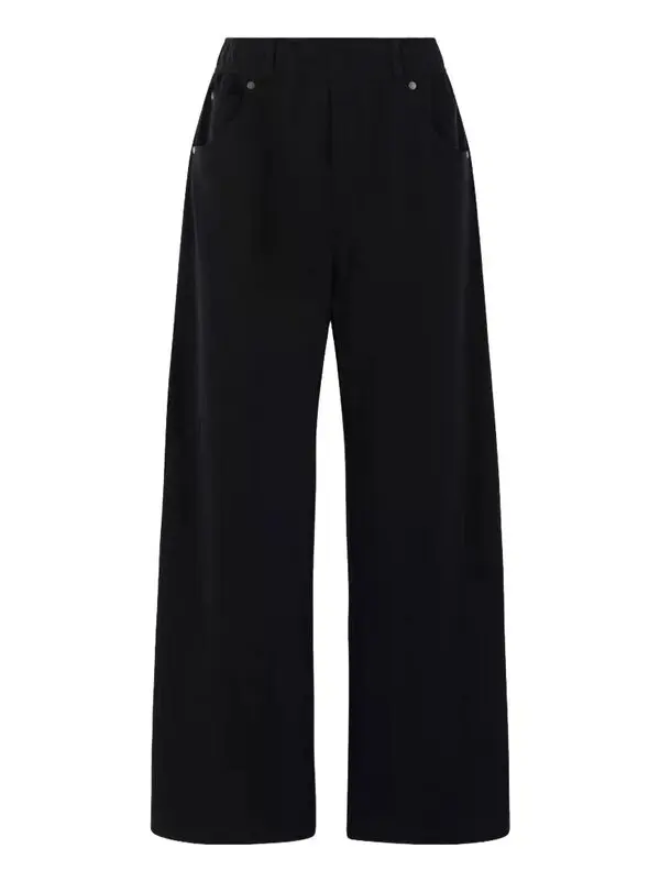 Brunello Cucinelli Wide-leg Trousers - Black