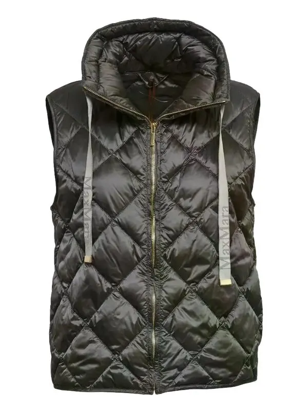 Max Mara Diamond-quilted Gilet - Black