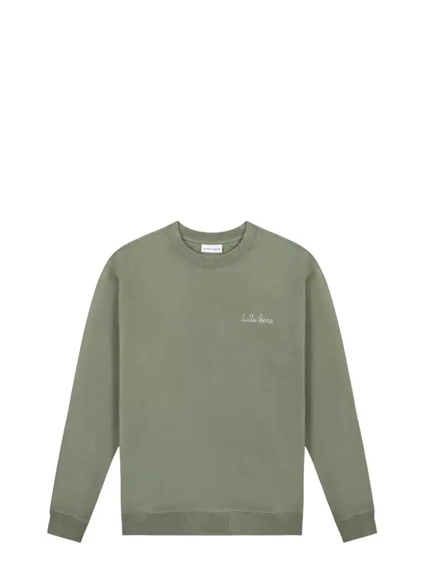 Maison Labiche Crew-neck Sweatshirt With Logo Embroidery - Green
