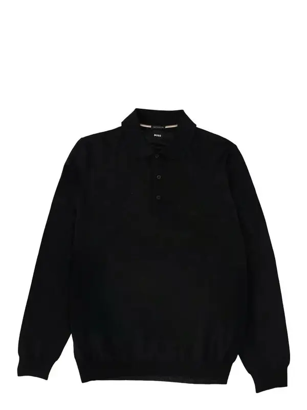 BOSS Long-sleeve Polo Shirt - Black
