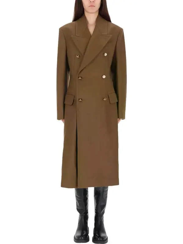 VIVIENNE WESTWOOD Double-breasted Coat - Brown