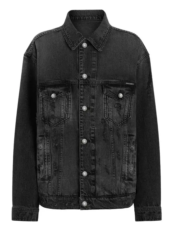 Dolce & Gabbana Buttoned Denim Jacket - Black