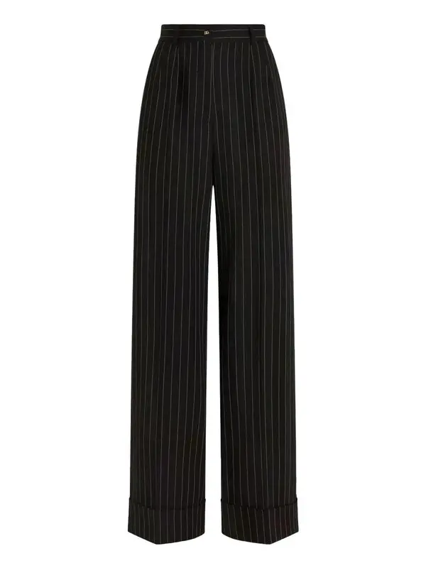 Dolce & Gabbana Striped Trousers - Black