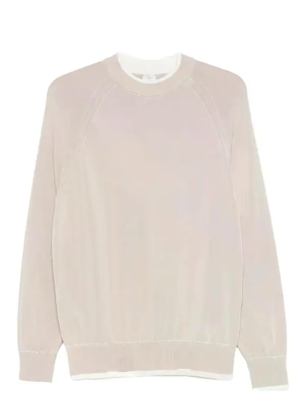 Eleventy Layered-effect T-shirt - Neutrals