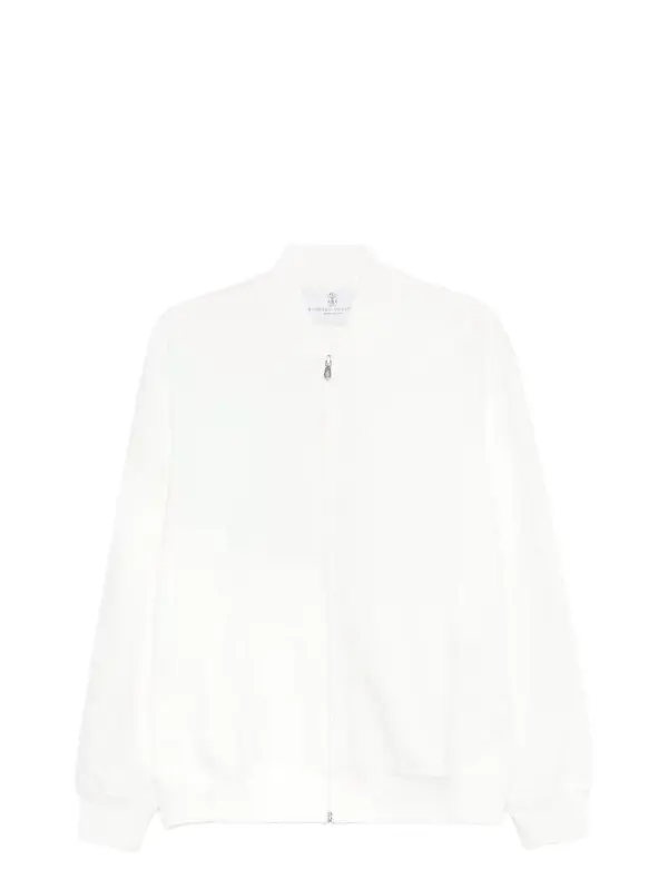 Brunello Cucinelli Zip-up Sweatshirt - White