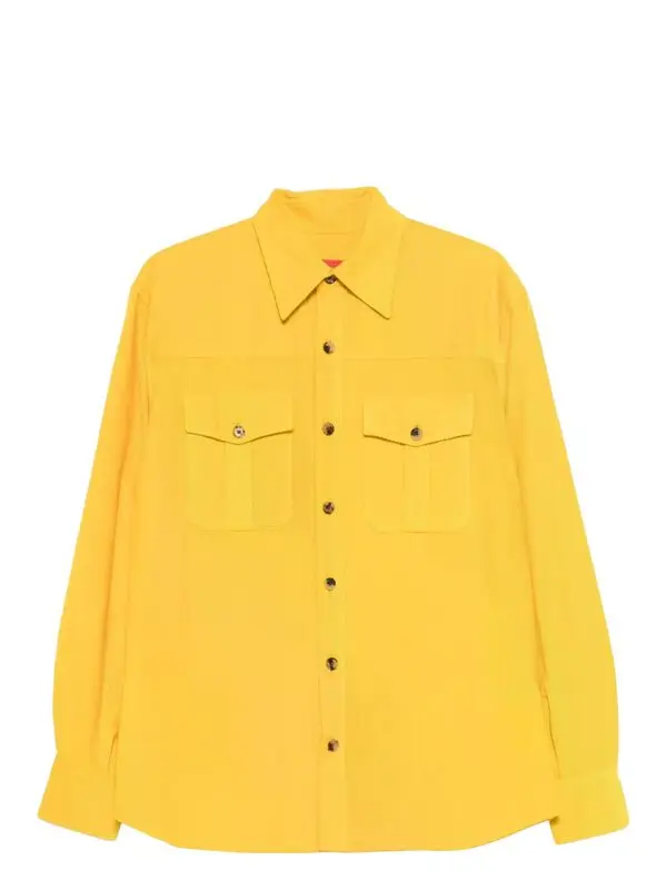 Isaia Chest-pocket Shirt - Yellow