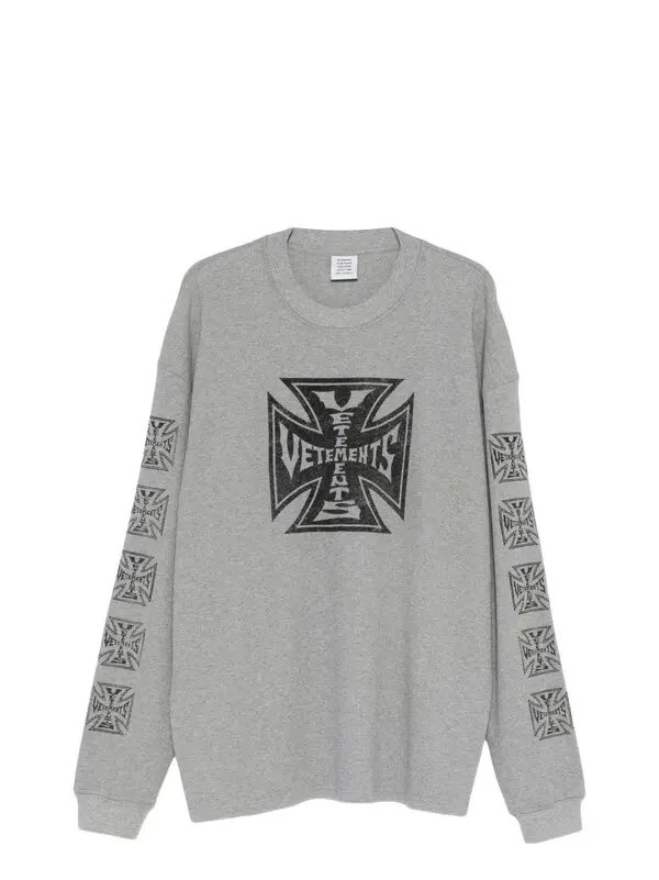 Vetements Logo-print Sweatshirt - Grey