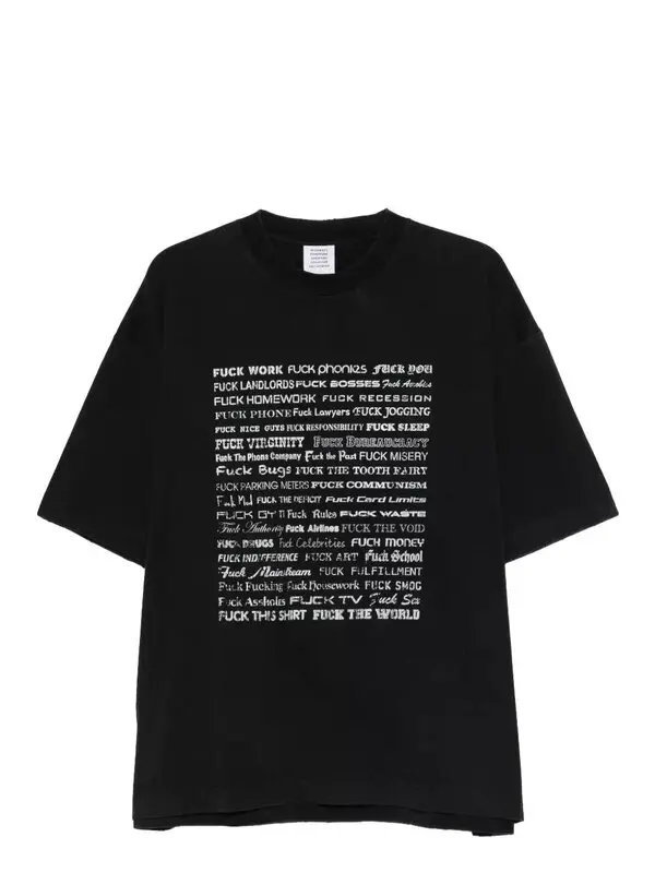 Vetements Printed T-shirt - Black