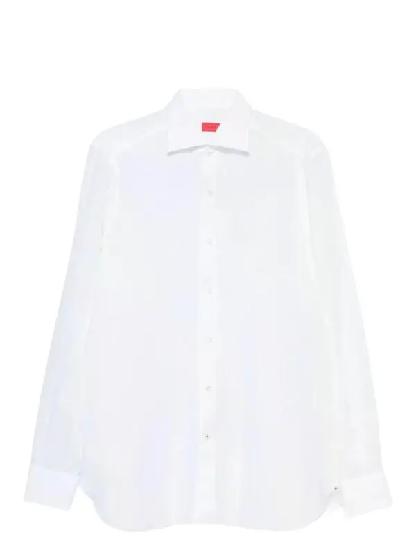 Isaia Buttoned Long-sleeve Shirt - White