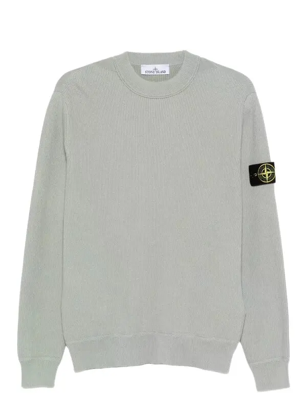 Stone Island Ribbed Crew-neck Sweater - Green