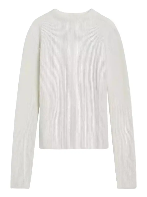 Rick Owens Ribbed Mock-neck Sweater - White