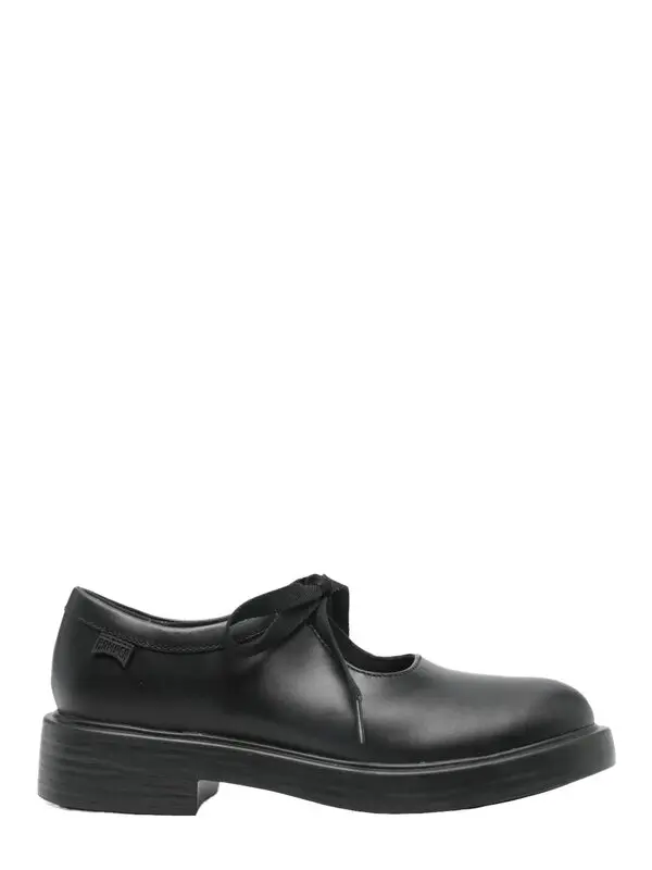Camper Ribbon Lace-up Loafers - Black