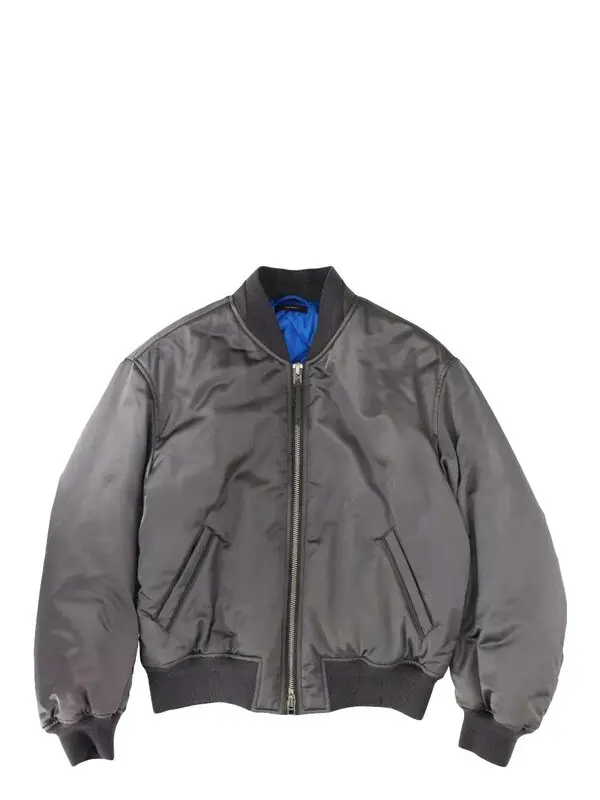 TOM FORD Zip-up Silk Bomber Jacket - Grey